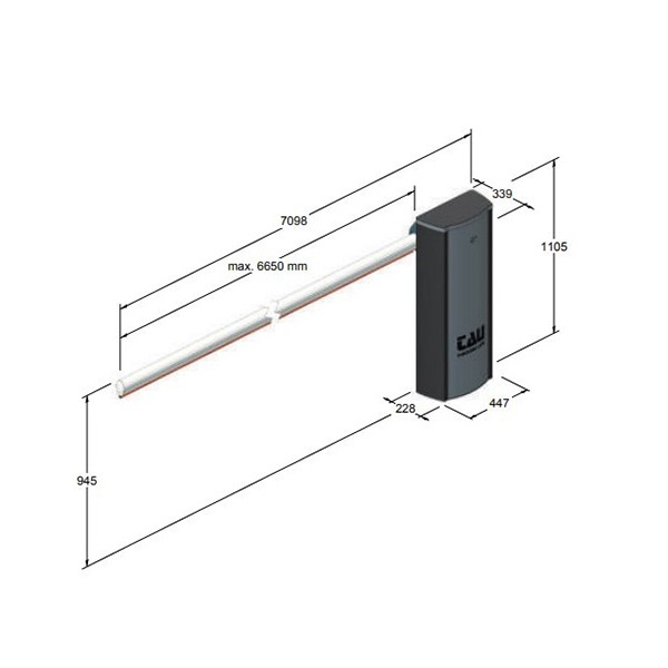 Slagboom set tau luxe - 5 meter - ParkPoint Benelux